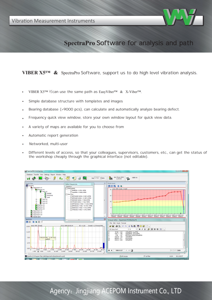 vibration analyzer VIBER X5 MK III professional solution for vibration on machine