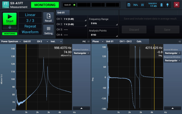 RION vibration analyzer SA-A1 Wireless multi-function measuring system ...
